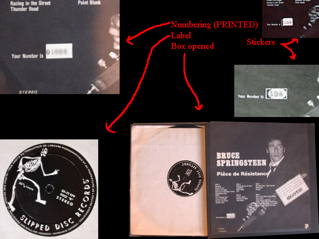 Bruce Springsteen Bootlegs : PIECE DE RESISTANCE - LPPDR1