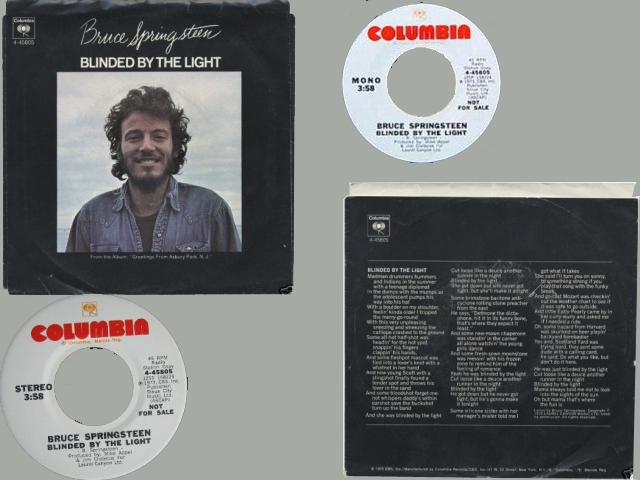 Bruce Springsteen Discography : BLINDED BY THE LIGHT (MONO/STEREO ...